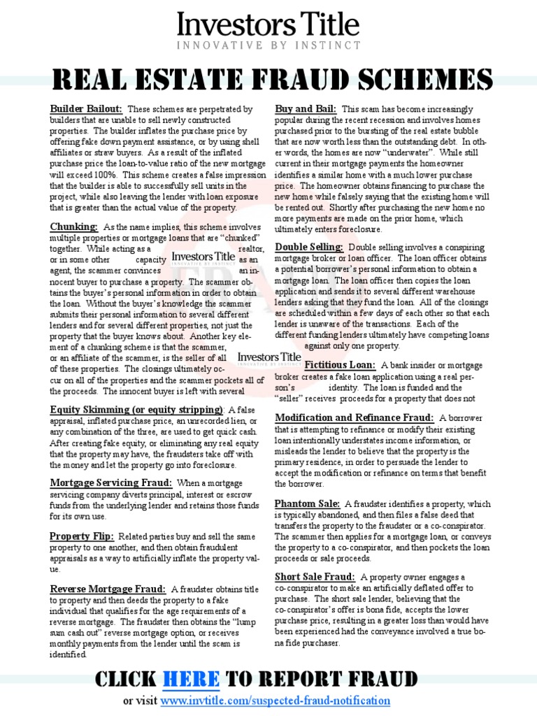 Fraud Red Flags | PDF | Mortgage Loan | Refinancing