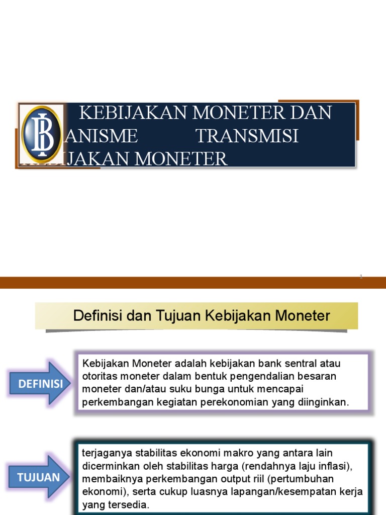 Kebijakan Moneter Dan Mekanisme Transmisi | PDF