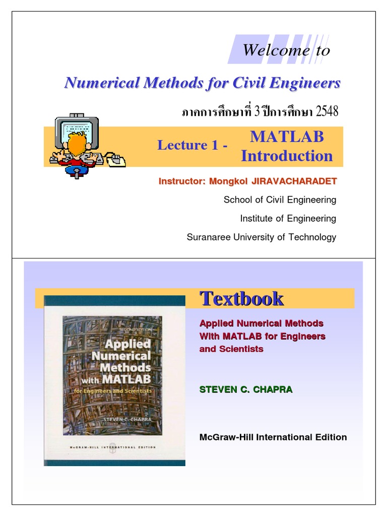 Numerical Methods For Civil Engineers Matlab Pdf Matlab Computer Programming 