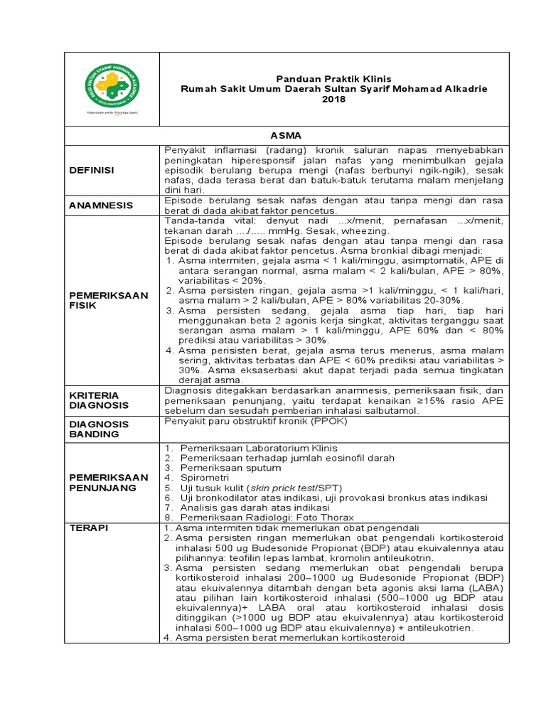 PPK Asma Bronkial | PDF