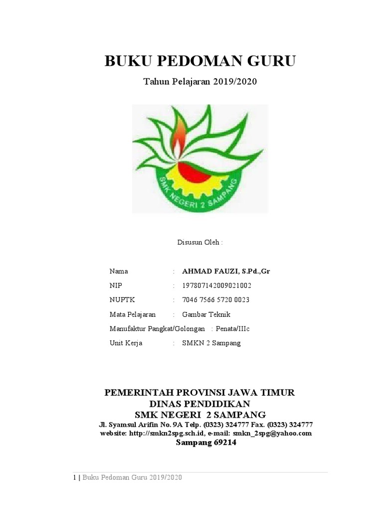 Contoh Buku Pedoman Guru | PDF