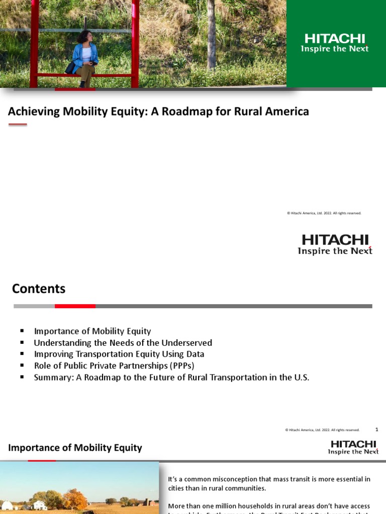 Mobility Equity and The Future of Rural Transportation in America | PDF ...