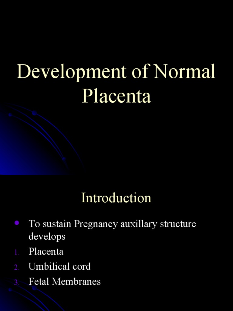 2.development of Normal Placenta | PDF | Placenta | Fetus