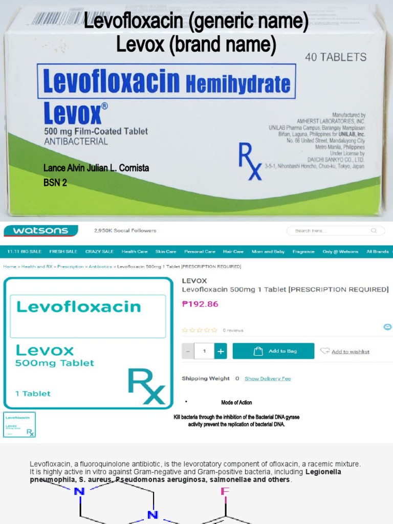 Levofloxacin (Generic Name) | PDF