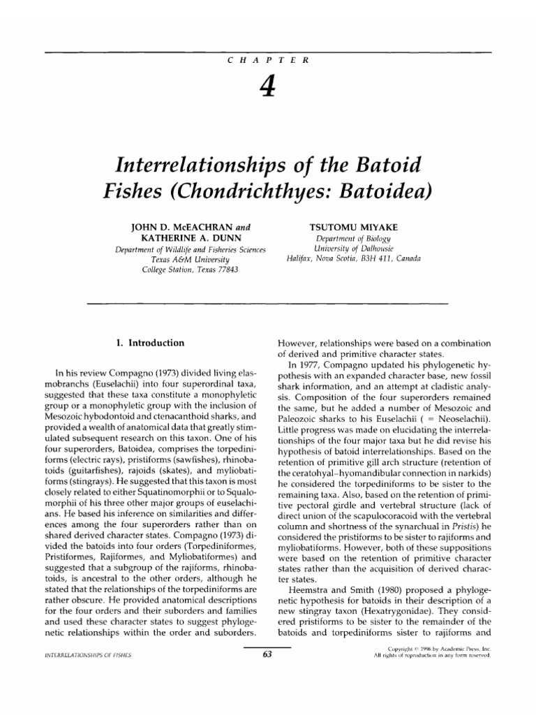 Interacciones de Batoideos | PDF | Fish
