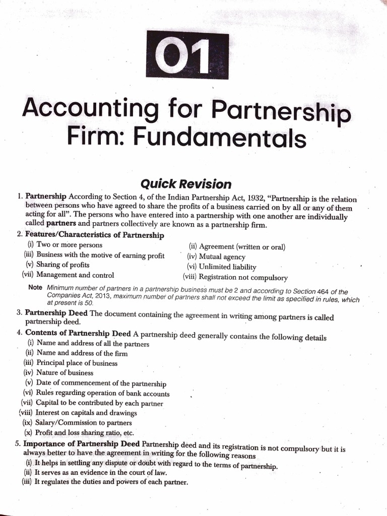 Accounts Notes Class 12 | PDF