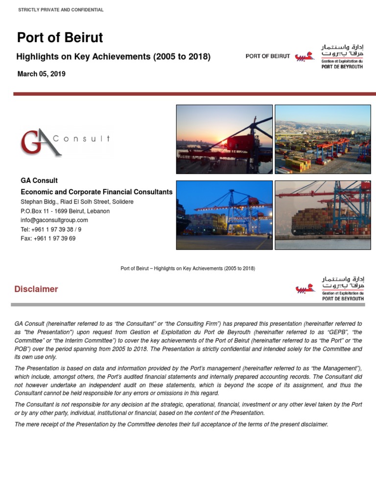 Port of Beirut Data | PDF | Port | Tonnage