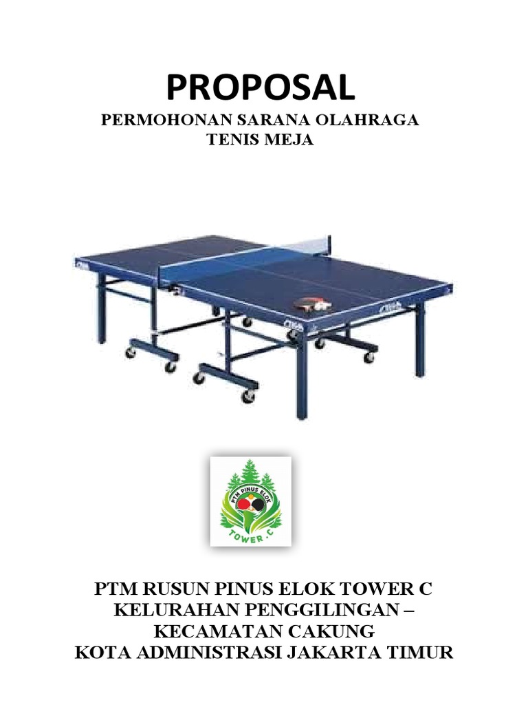 Proposal Sarana Olahraga Tenis Meja | PDF