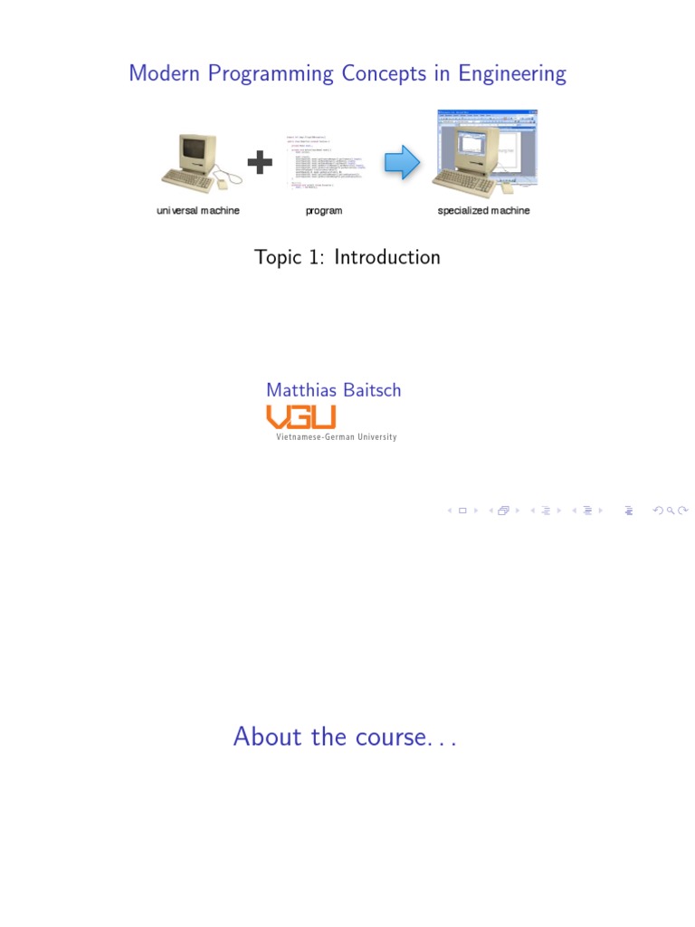 Modern Programming Concepts in Engineering: Topic 1: Introduction | PDF ...