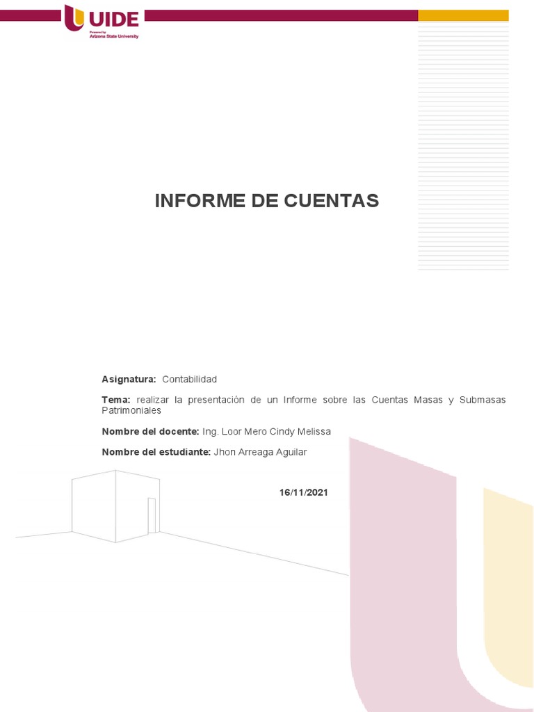 Informe de Contabilidad | PDF | Contabilidad | Business