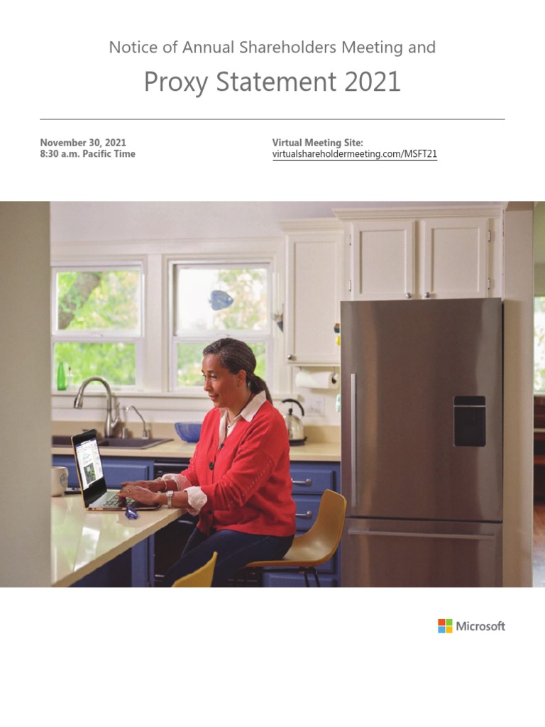 Microsoft 2021 | PDF | Board Of Directors | Governance