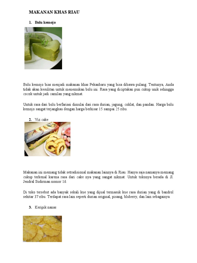 Makanan Riau | PDF