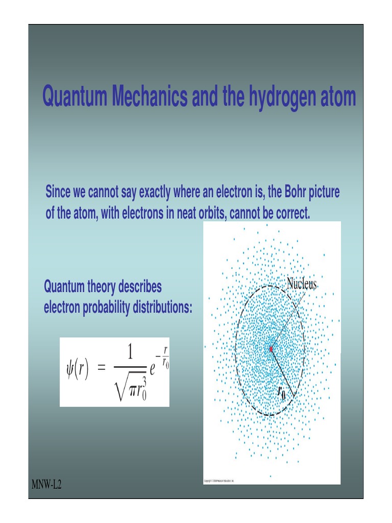 Quantum Mechanics and The Hydrogen Atom | PDF | Atomic Orbital | Wave Function