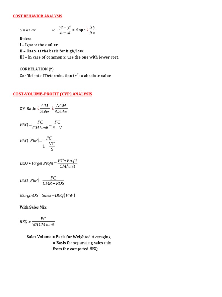 Mas Formulas | PDF | Trade | Economics