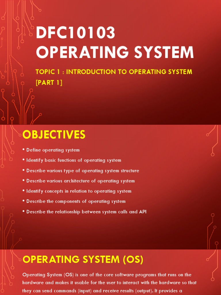 Chapter 1 A Pdf Operating System Kernel Operating System