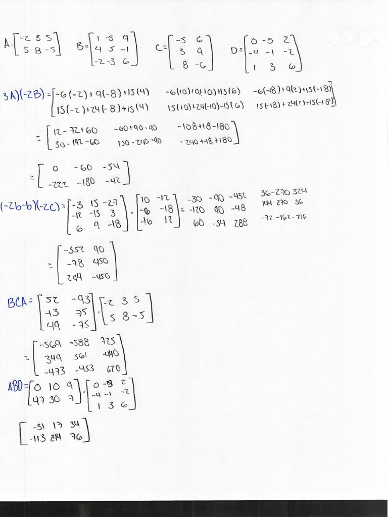 3 - 4 Multiplicación de Matrices | PDF