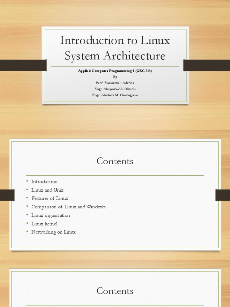 Introduction To Linux Architecture | PDF | Linux | Operating System
