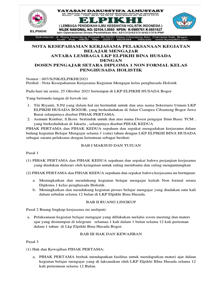 LKP Elpikhi Bina Husada | PDF