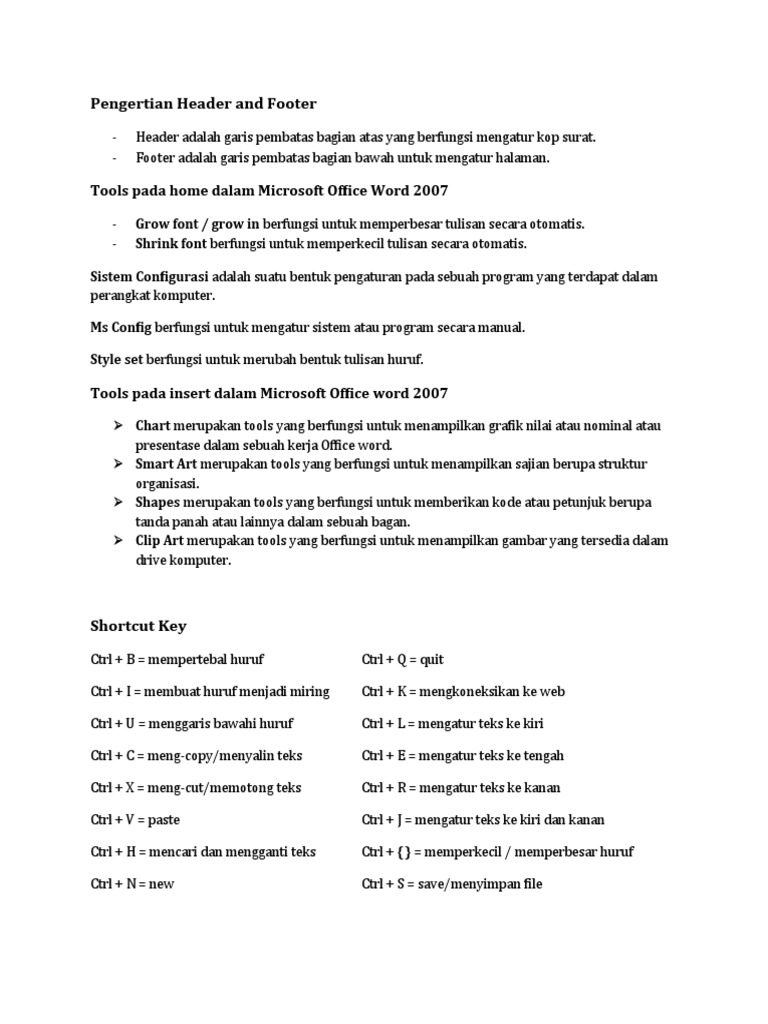 Materi Microsoft Word dan Fungsinya | PDF