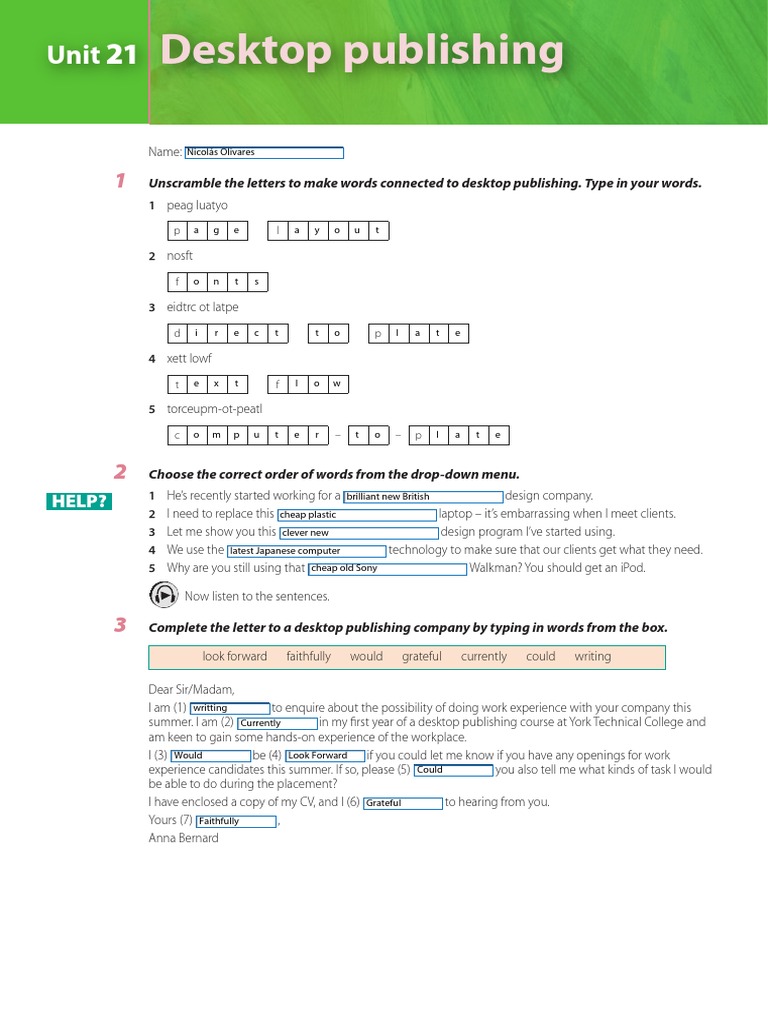 Desktop Publishing: Help? Help? | PDF