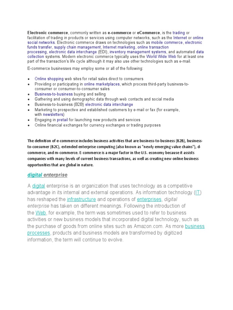 Electronic Commerce and The Digital Organisation-505 | PDF | E Commerce | Electronic Data ...