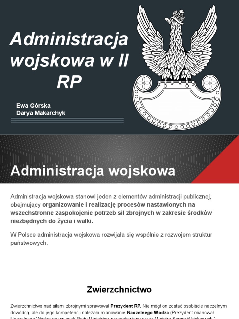 Administracja Wojskowa II RP | PDF