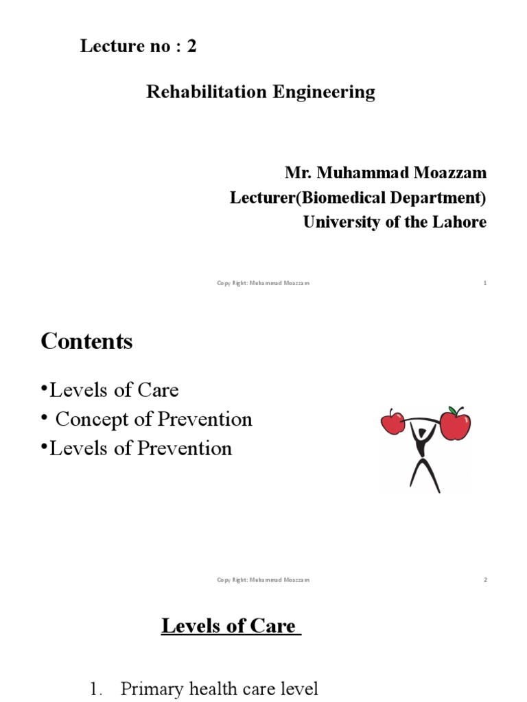 Levels of Prevention | PDF | Preventive Healthcare | Disability