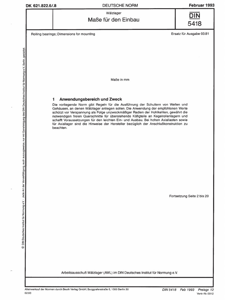 Din 5418 1993-02 | PDF