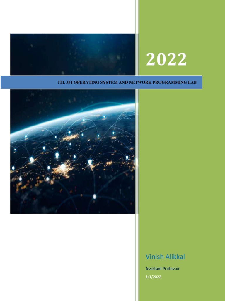 Itl331 Operating System And Network Programming Lab By Vinish Alikkal Download Free Pdf