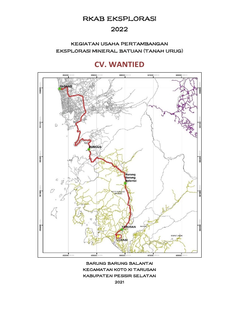 RKAB Eksplorasi Wantied-1 | PDF