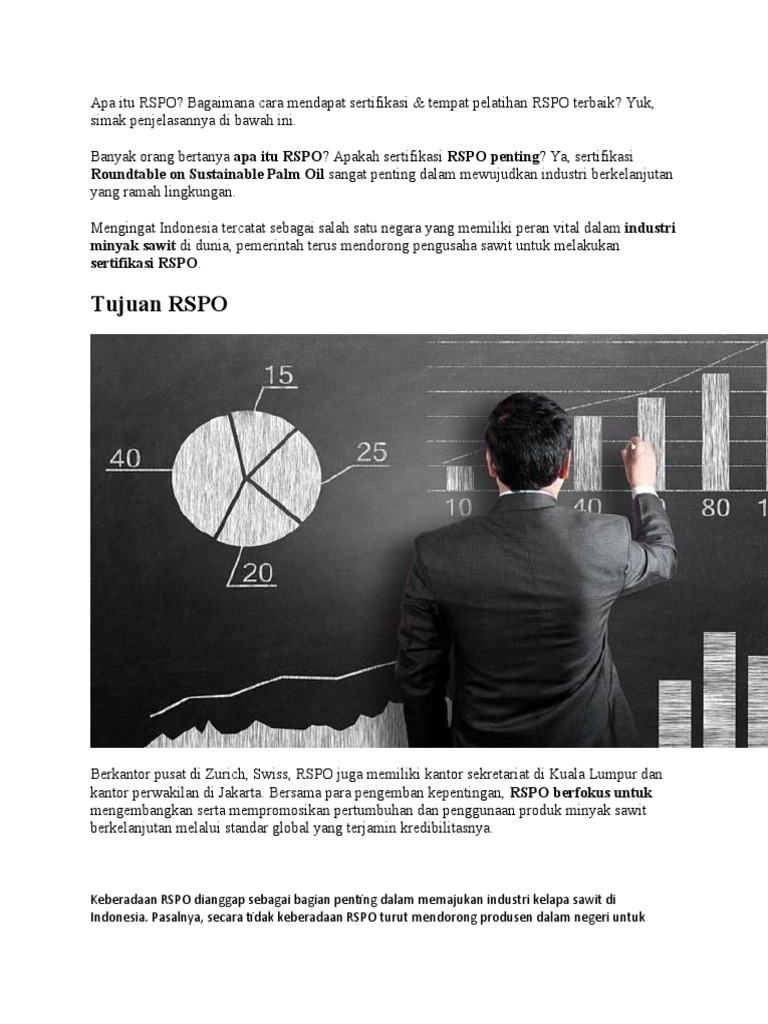 Pentingnya Sertifikasi RSPO di Indonesia | PDF | Bisnis | Teknologi ...