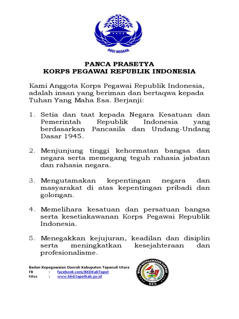 Panca Prasetya Korpri | PDF