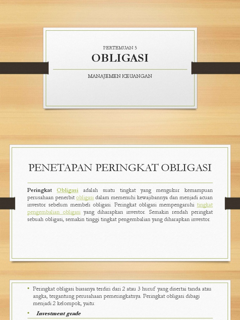 Pert 5 Peringkat Obligasi | PDF