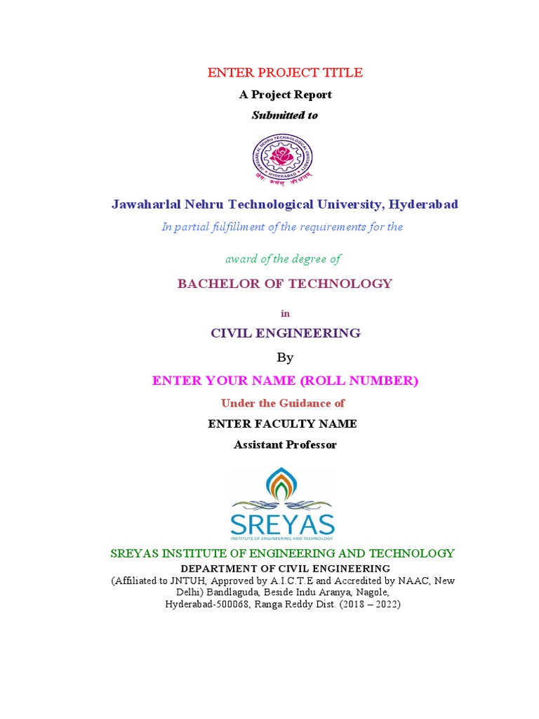 Format For Project Report | PDF