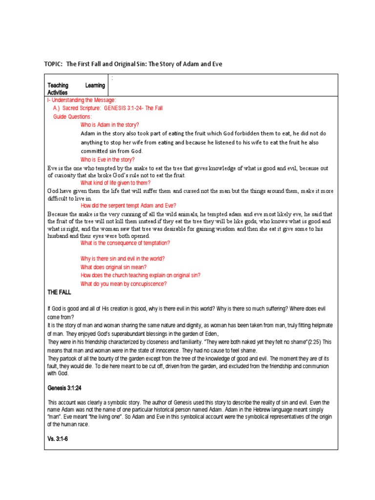 The Origin of Sin and Evil: An Analysis of the Genesis Account of the ...