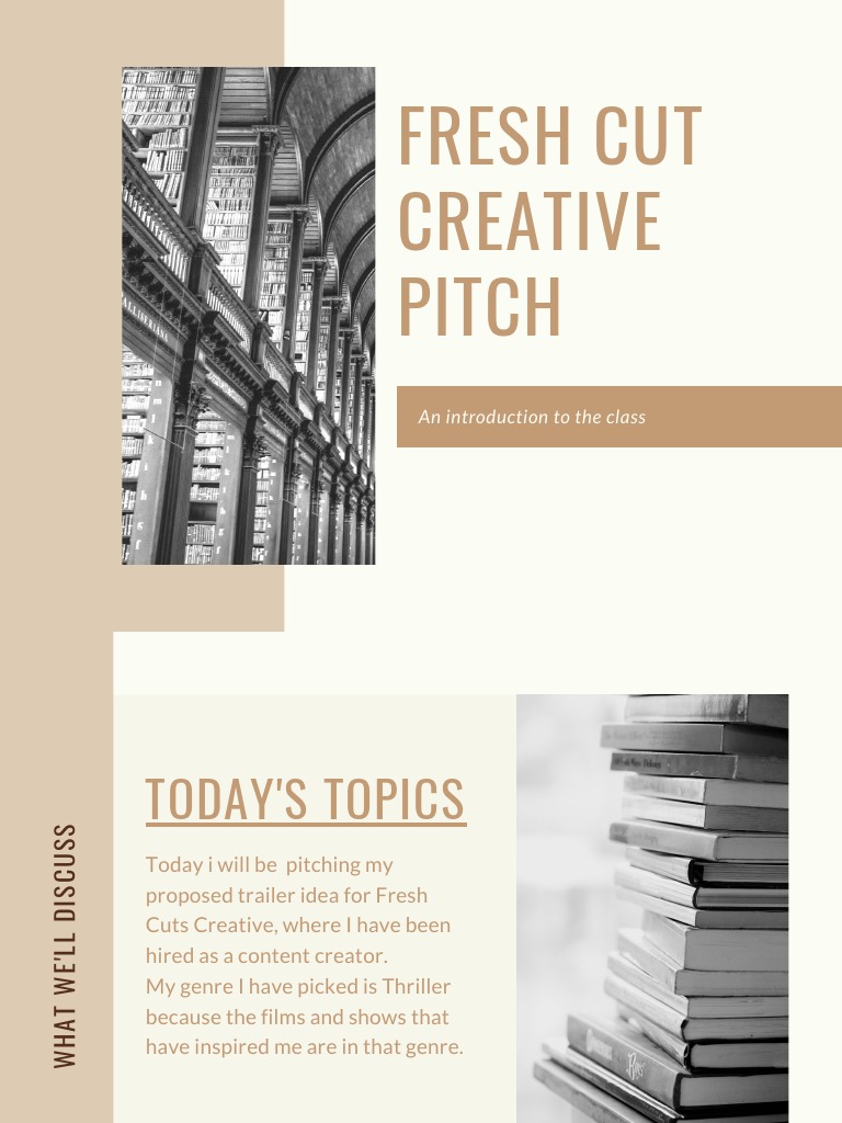 Fresh Cut Creative Pitch Pdf Thriller Genre