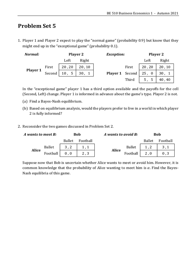 Problem Set 05 With Solutions | PDF | Gaming | Quantitative Research