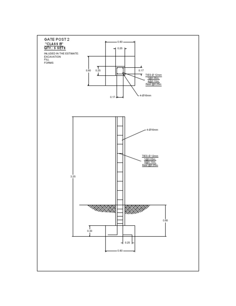 Gate Post 2: "Class B" Qty.: 5 Sets | PDF