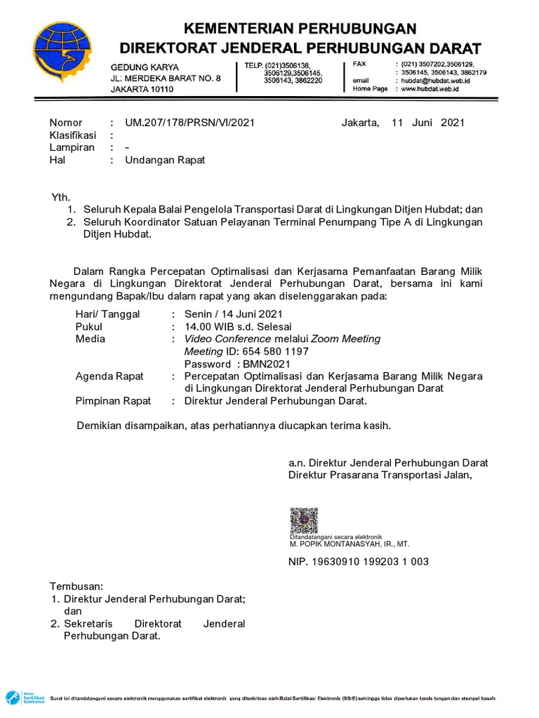 Surat Und BPTD - Korsatpel | PDF