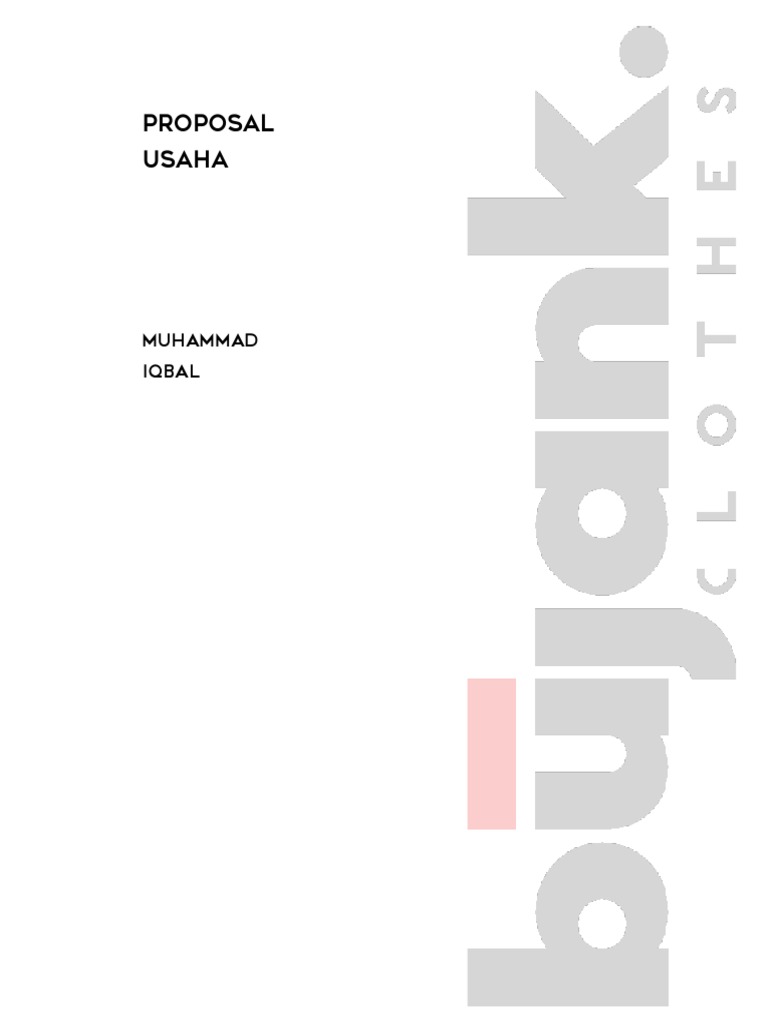 Proposal Usaha Clothing | PDF