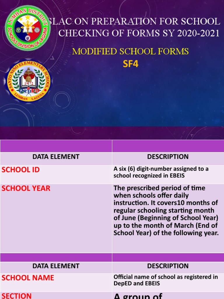 Slac On Preparation For School Checking of Forms | PDF | Learning ...
