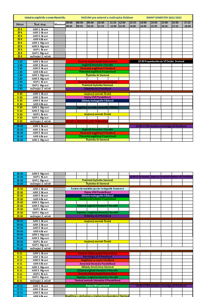 Rozvrh Zima ES RS 2021-22a. | PDF