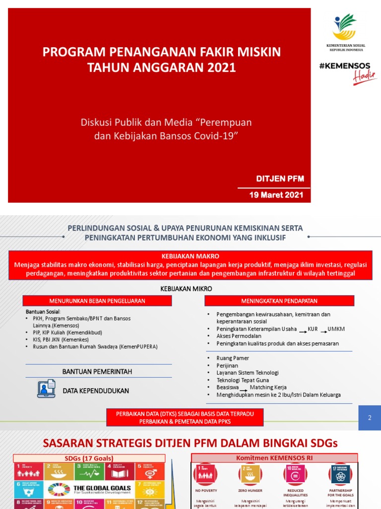 Bahan Paparan Kemensos | PDF