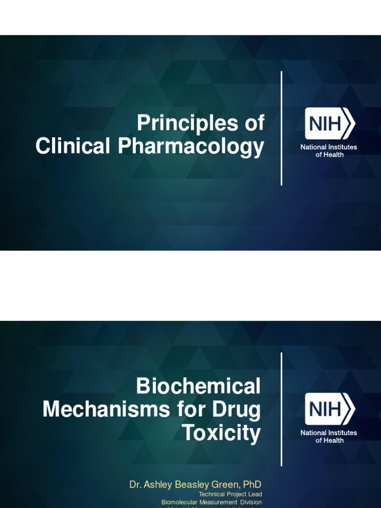 NIH Principles of Clinical Pharmacology: Biochemical Mechanisms of Drug ...