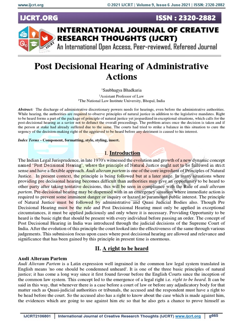 post-decisional-hearing-of-administrative-actions-saubhagya-bhadkaria