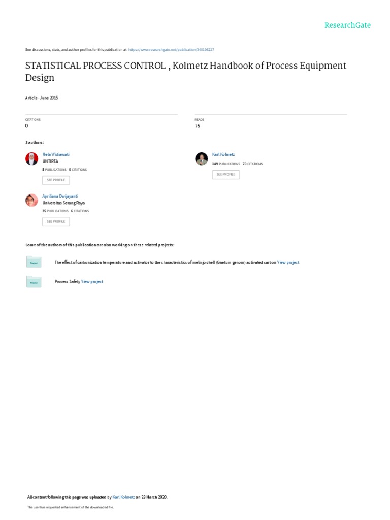 STATISTICAL PROCESS CONTROL, Kolmetz Handbook of Process Equipment ...