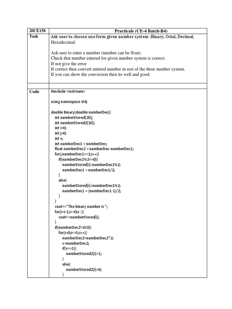 Practicals (CE-4 Batch-B4) | PDF | Computer Engineering | Mathematical ...