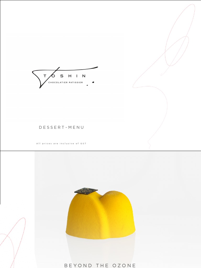 TOSHIN Dessert, Cake and Ice Cream Menu-2 | PDF | Chocolate | Cakes
