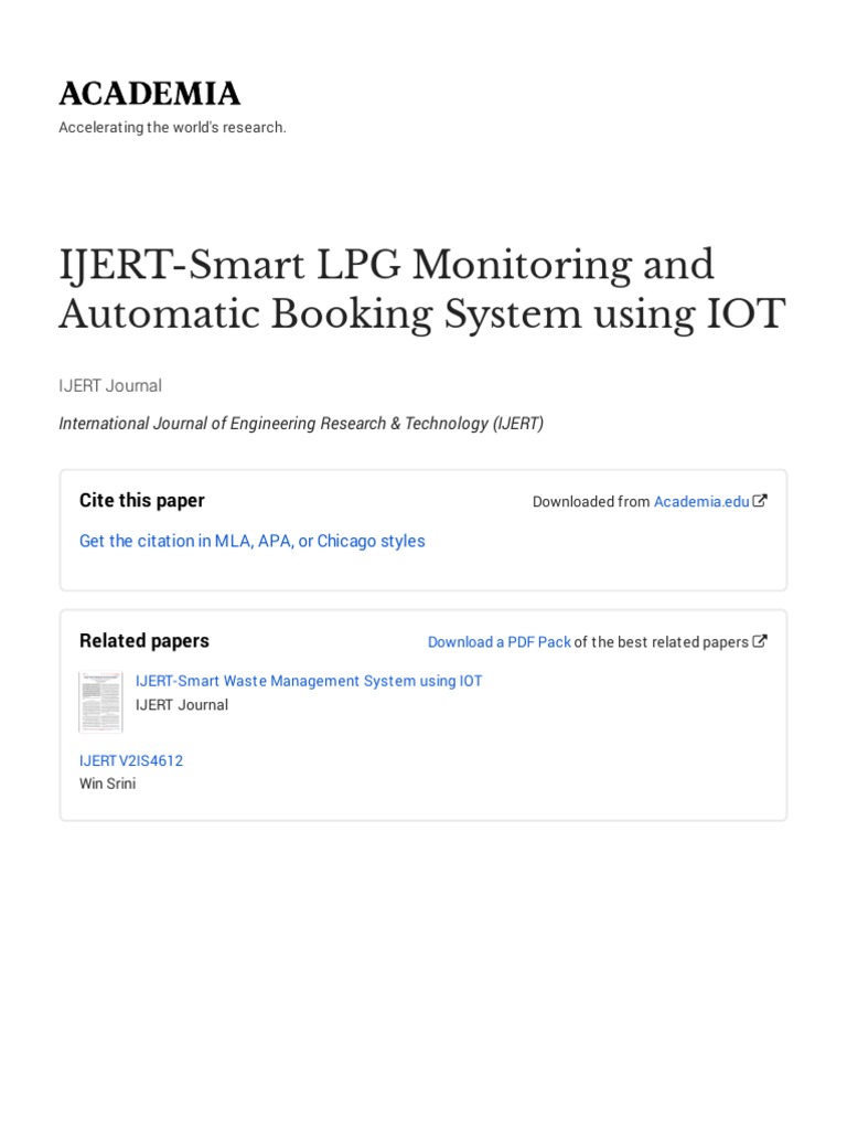IoT-Based Smart LPG System | PDF | Arduino | Bluetooth