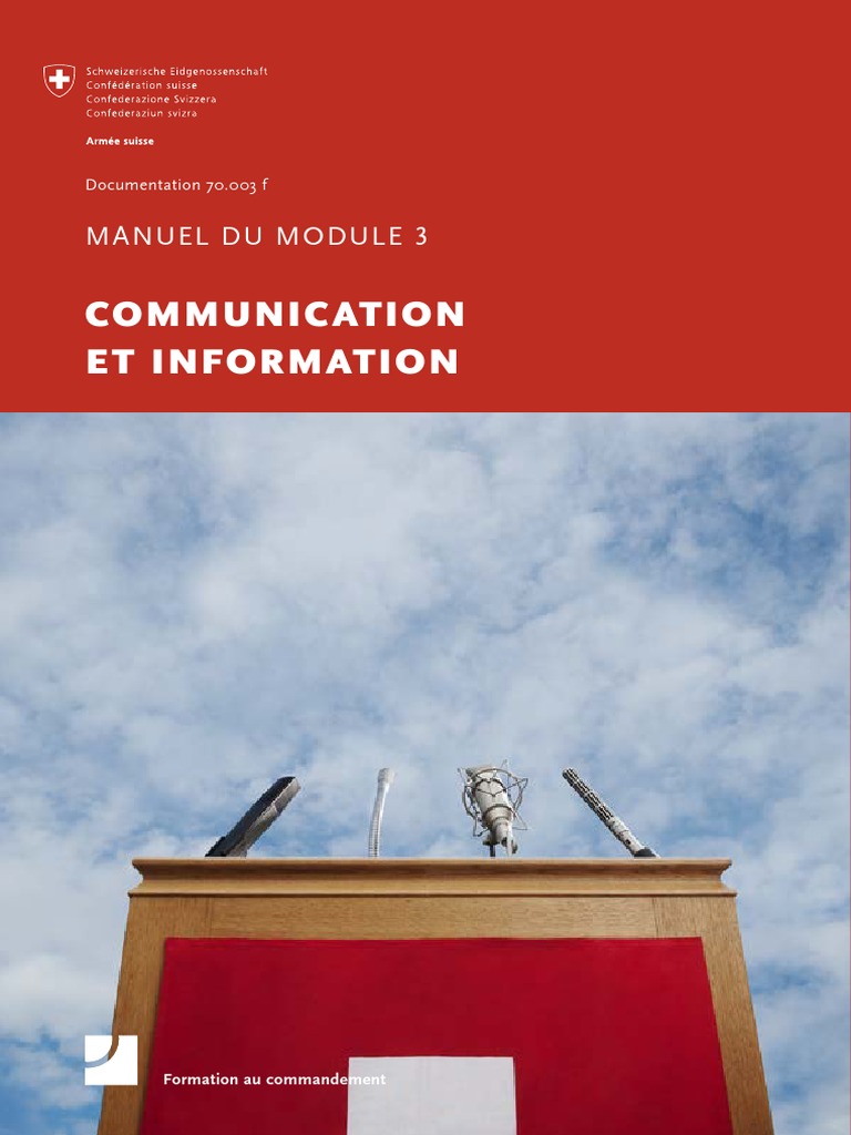 FUM Module 3 Communication Et Information by Armée Suisse | PDF | la ...